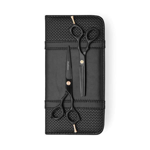 Matsui Barber Precision Matte Black Scissor & Thinner Combo